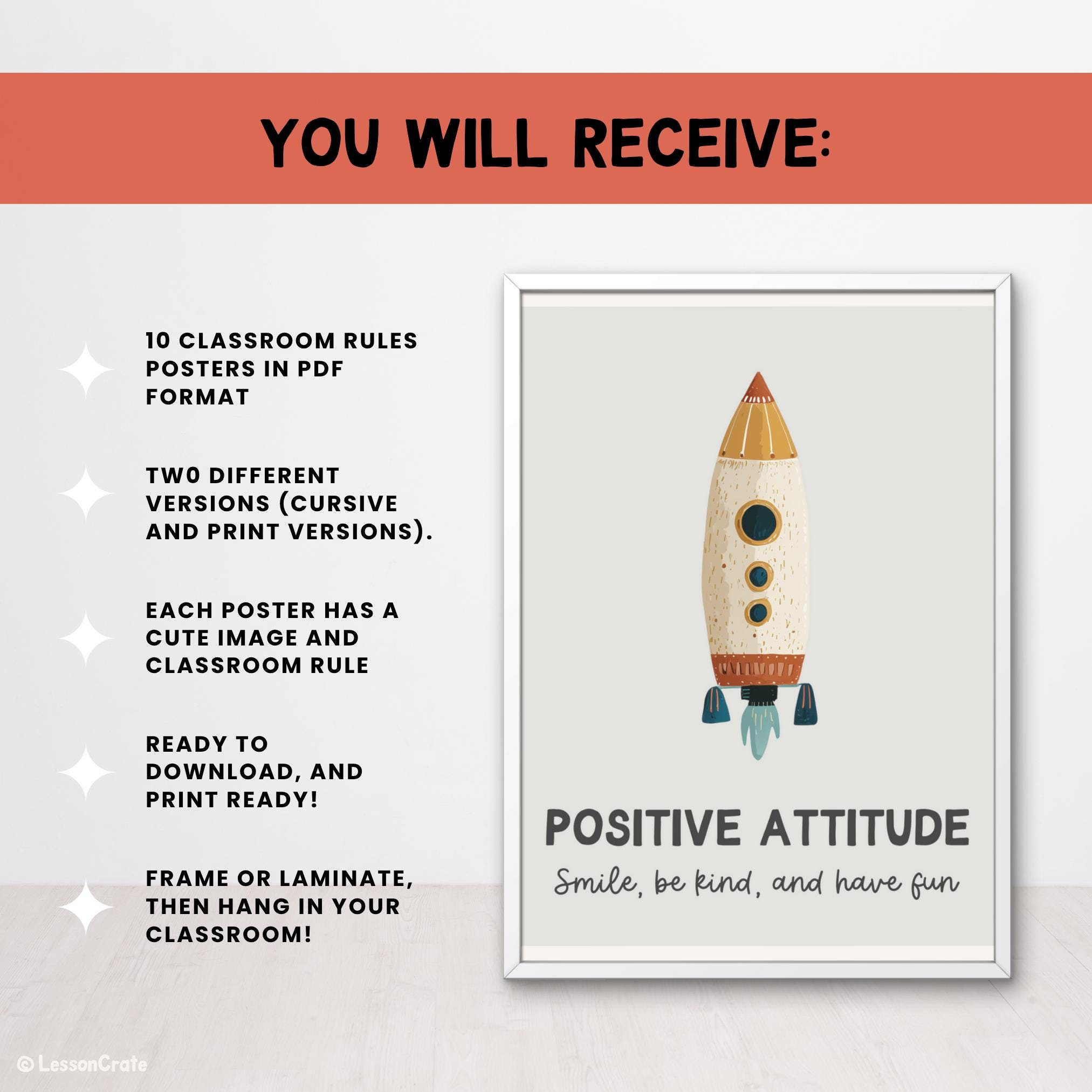 Space Classroom Rules Poster Set: Watercolor Outer Space Decor (PDF ...