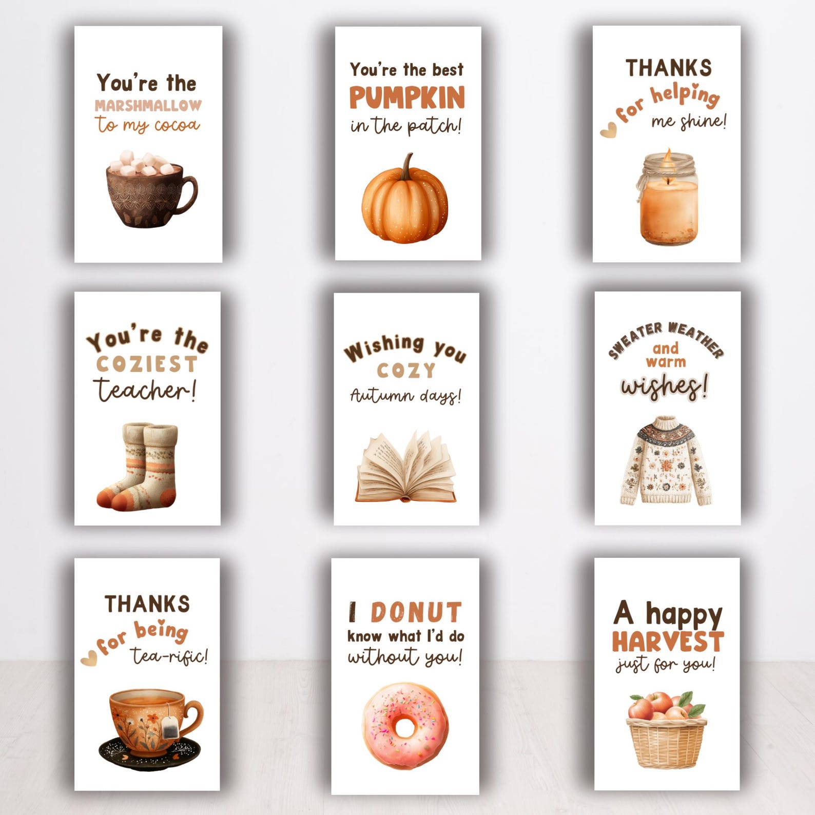 Fall Gift Tags, Teacher Appreciation Gift, Fall Decor, Thank You Tag ...