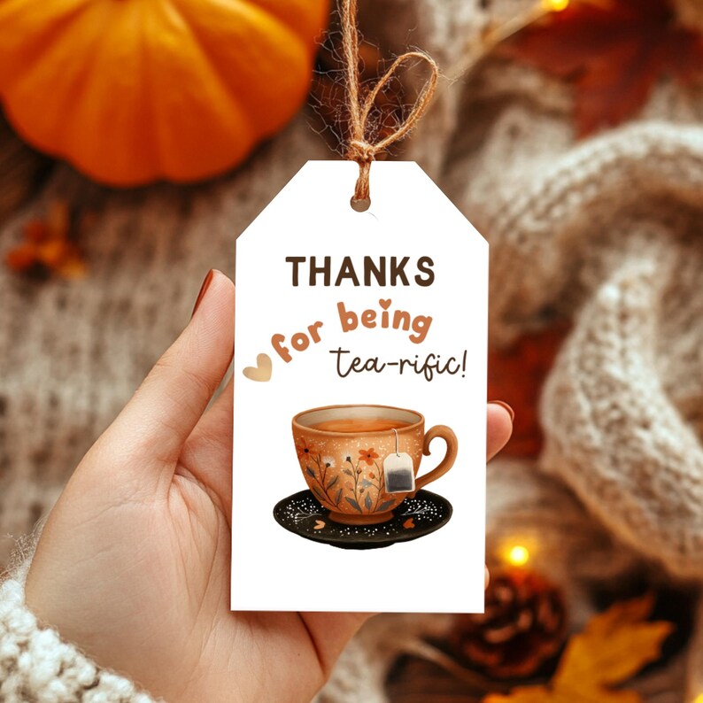 Fall Gift Tags, Teacher Appreciation Gift, Fall Decor, Thank You Tag ...
