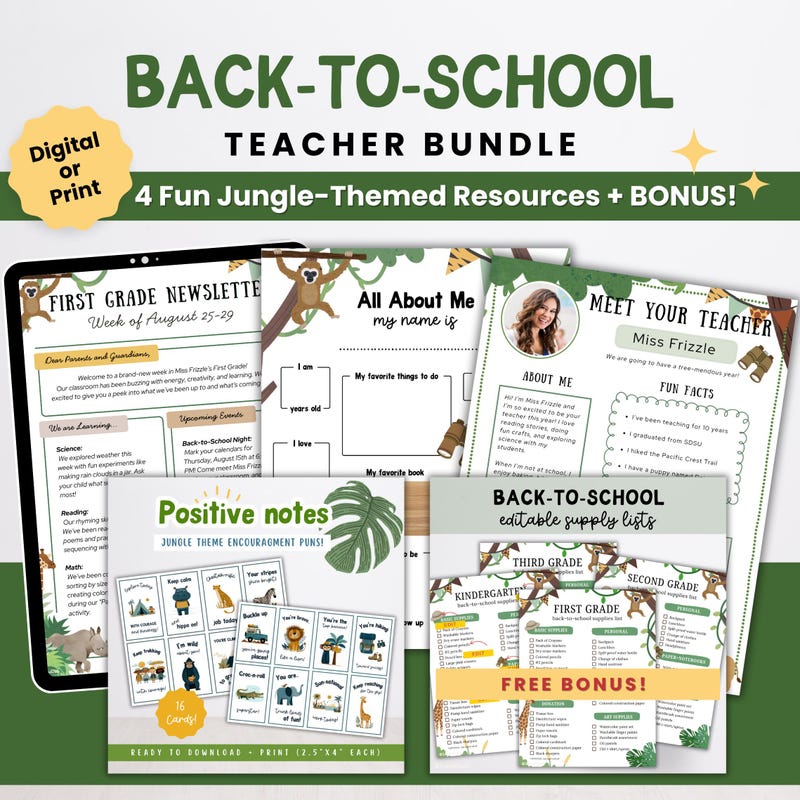 Jungle Classroom - Etsy