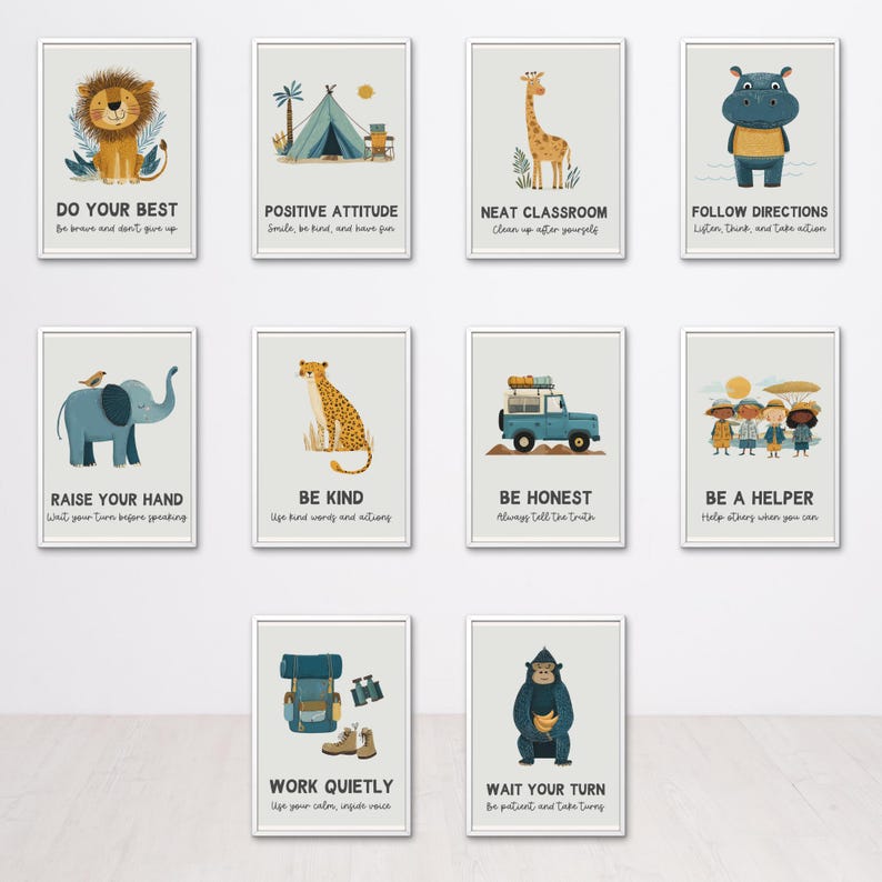 Classroom Rules Poster, Jungle Classroom Decor, Classroom Posters ...