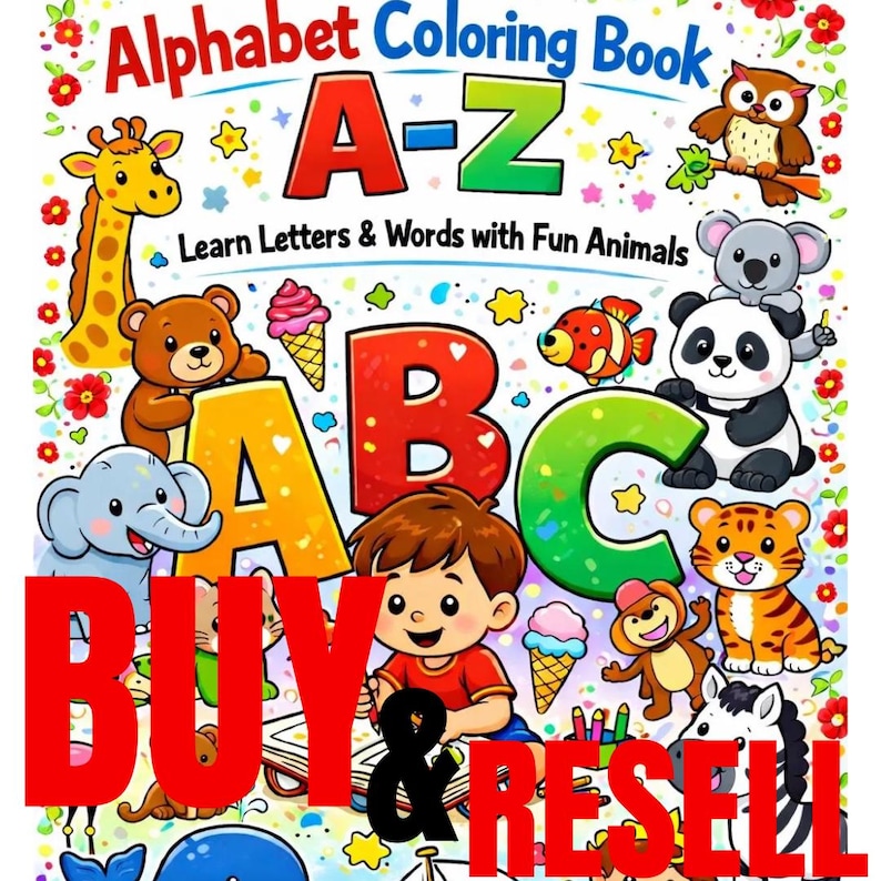 ABC Animal Coloring Book for Kids | Alphabet Learning (PDF Download) - Etsy