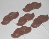 Items similar to Milk or Dark Chocolate Moustache Lollipops - One Dozen ...
