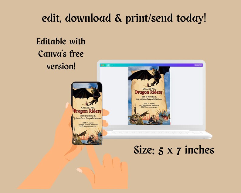 Editable How to Train Your Dragon Birthday Invitation | Calling All ...