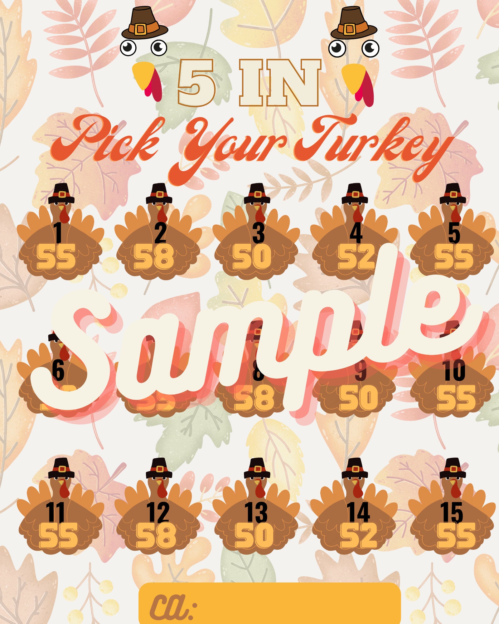 Turkey 5 in PYP BNO Board - Etsy