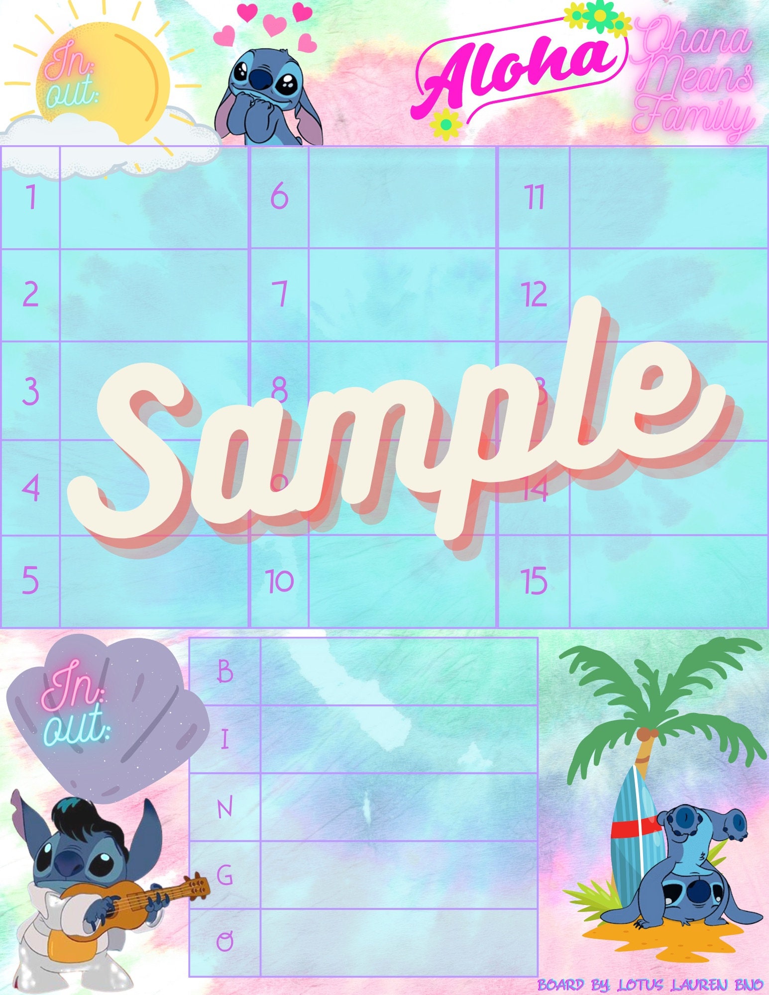 Stitch BNO Board - Etsy