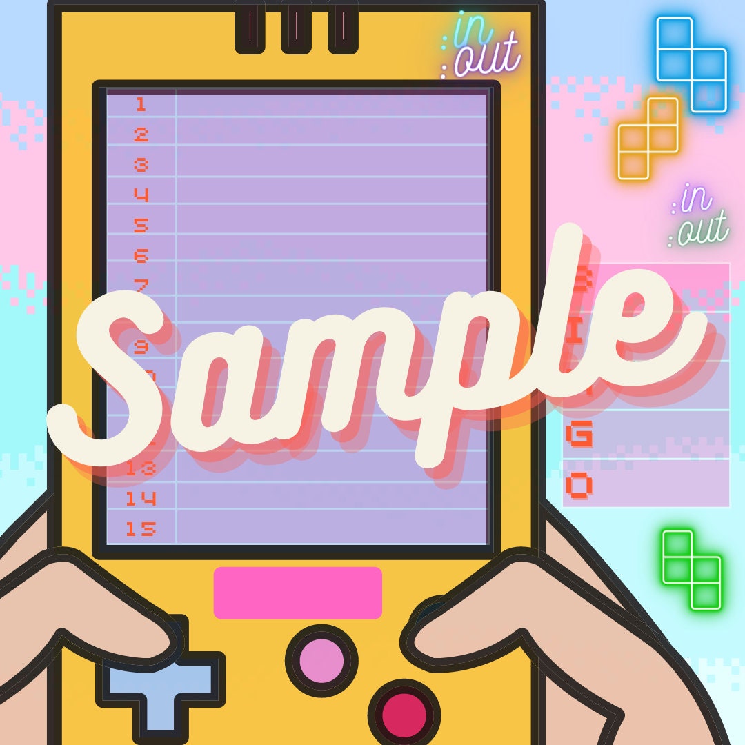 Gamer BNO Board With BINGO Letters - Etsy