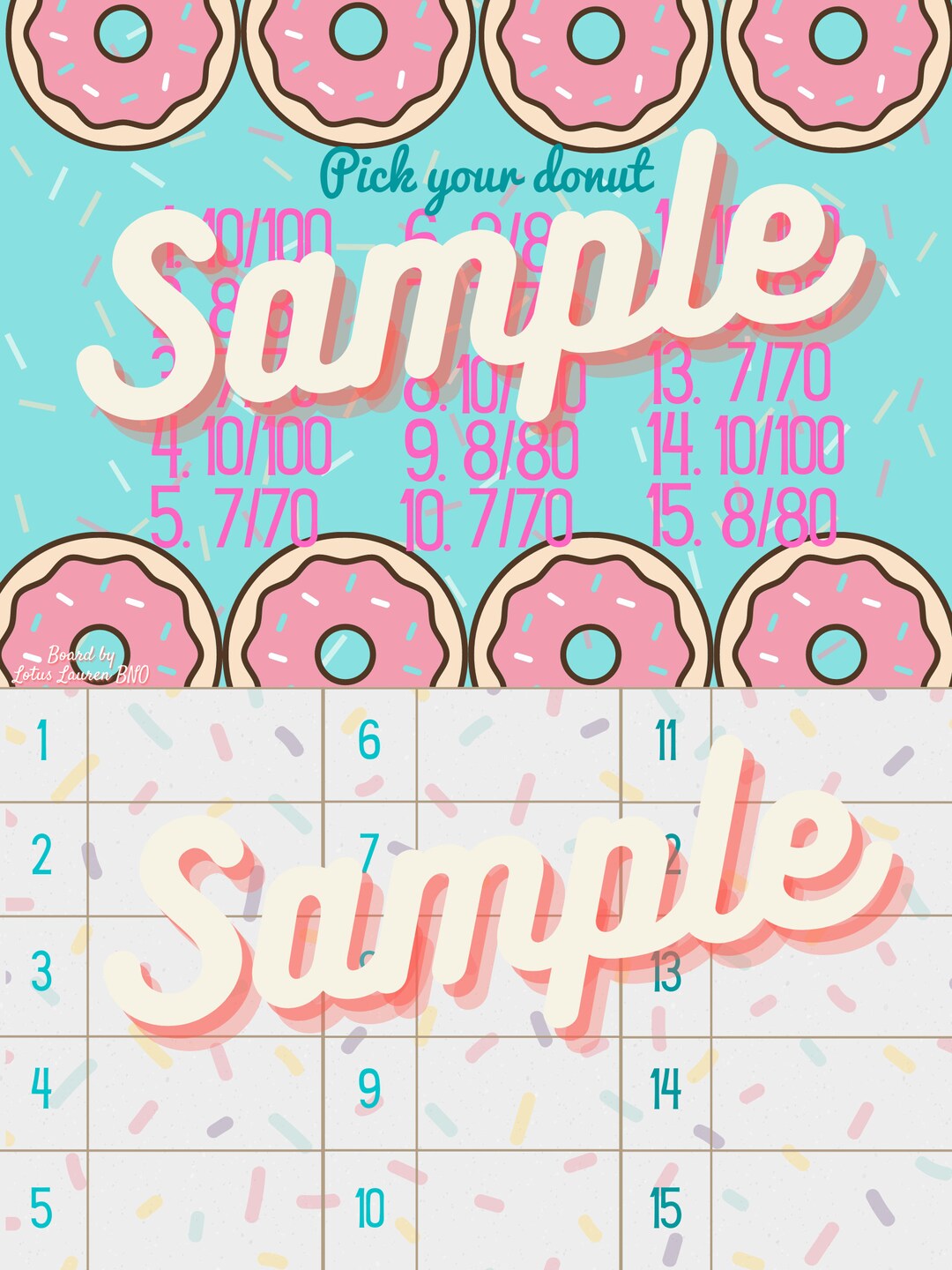 Donut PYP BNO Board 7 8 10 - Etsy