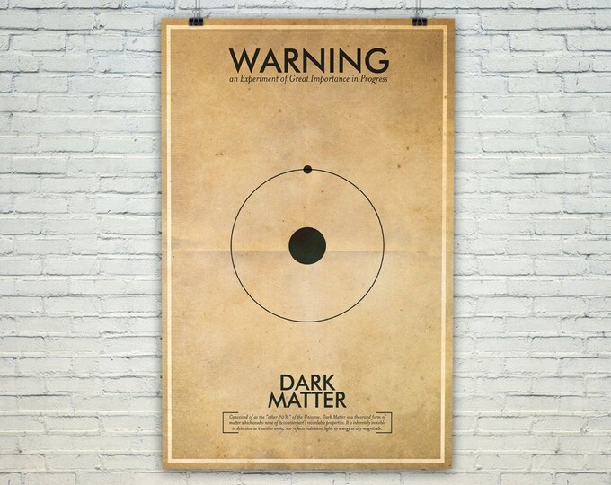 Vintage Fringe Science Warning Poster // Dark Matter Inspired Wall Art ...
