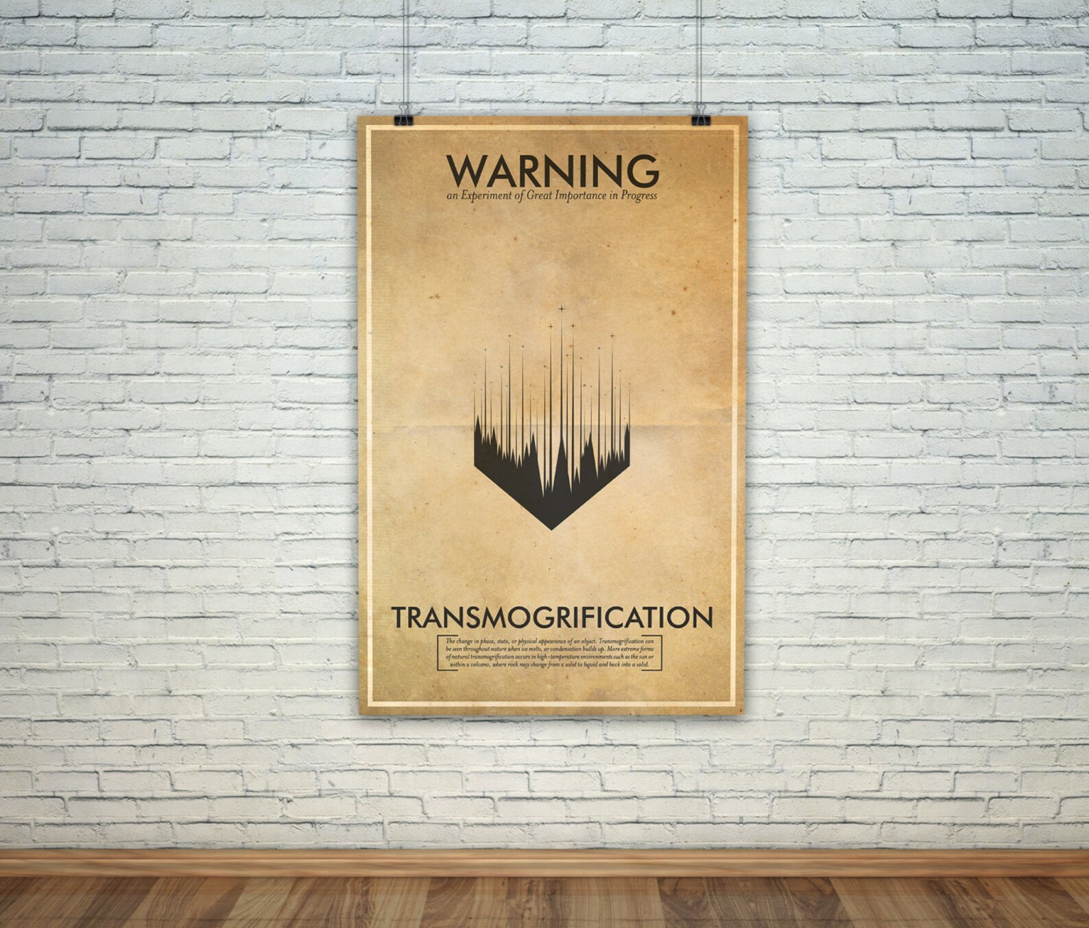 Vintage Fringe Science Warning Poster Transmogrification Etsy