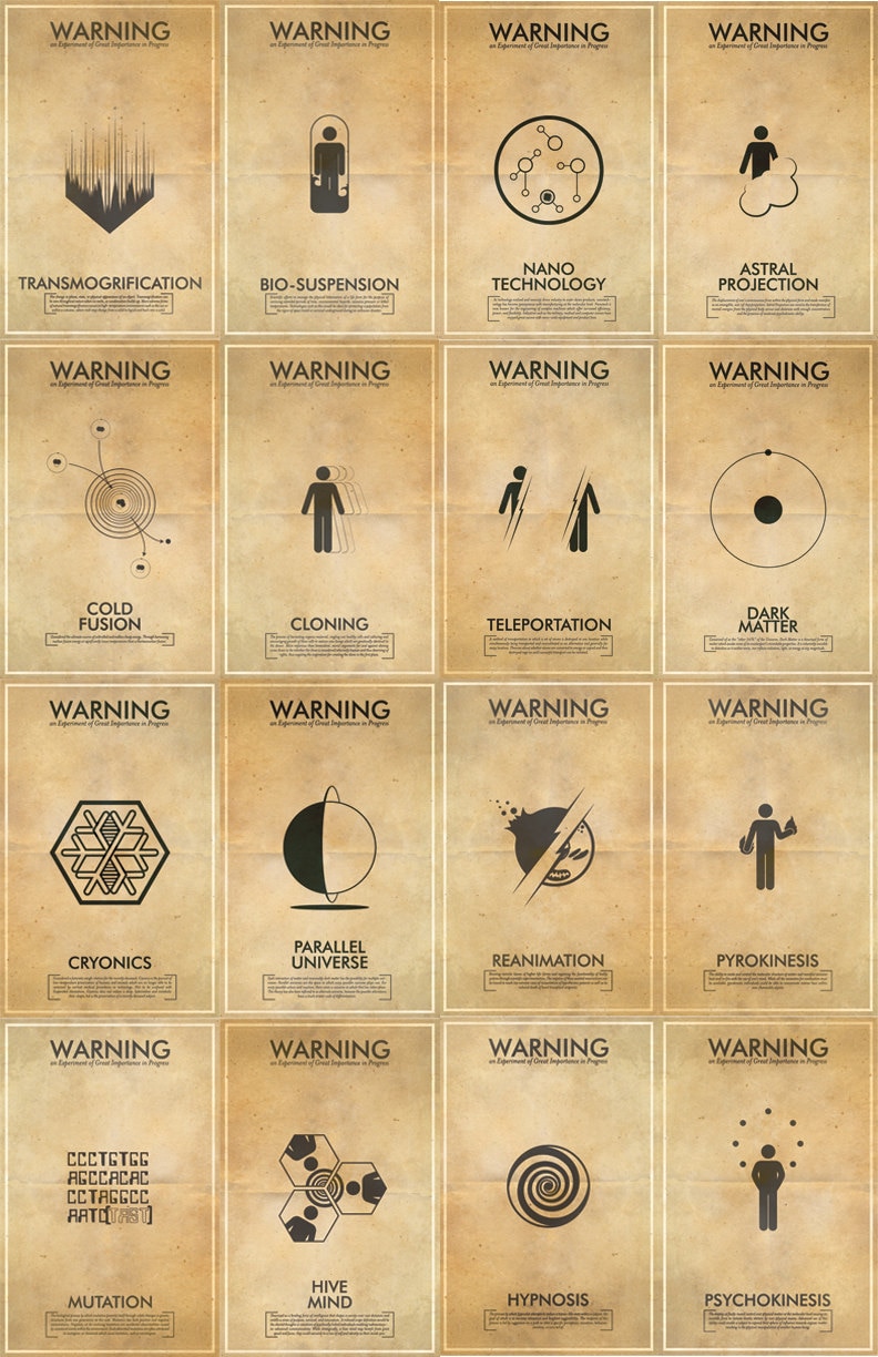 Choose Any 5 Fringe Science Prints // 25% off Vintage Fringe - Etsy Sweden