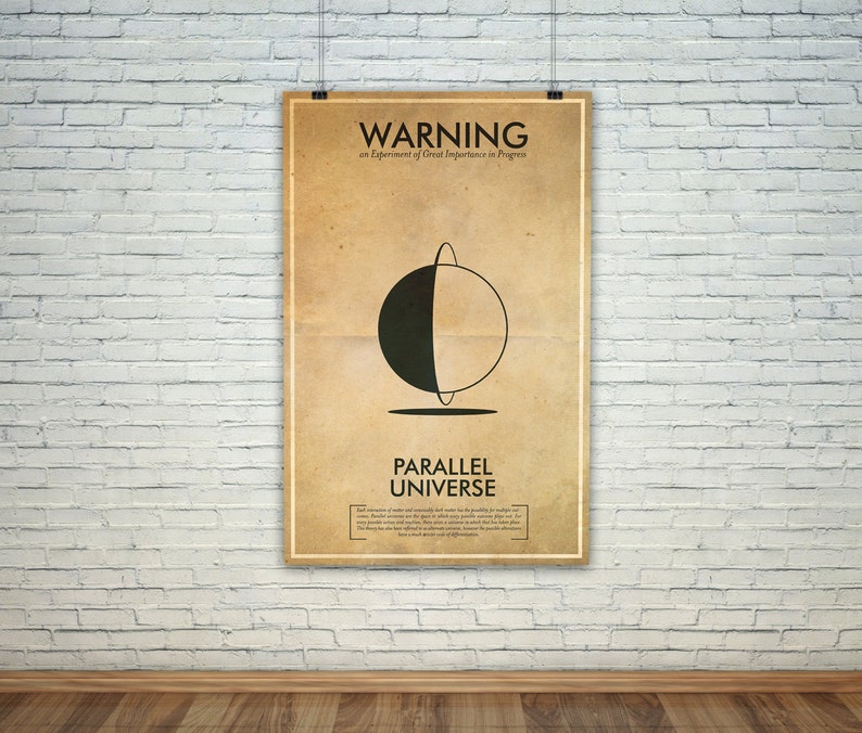 Vintage Fringe Science Warning Poster // Parallel Universe | Etsy