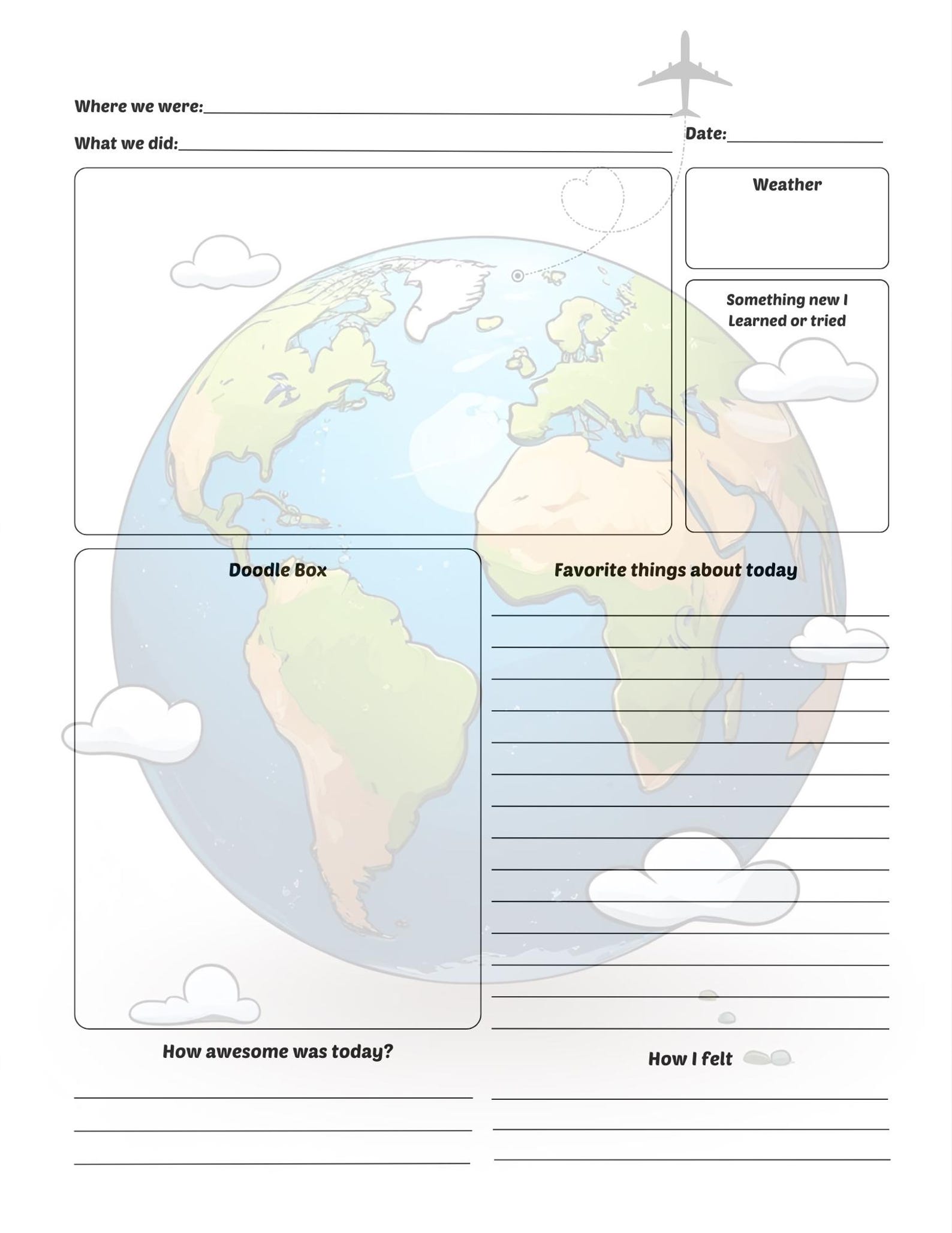 Kids Travel Journal Printable | Vacation Diary & Activity Book for Kids ...