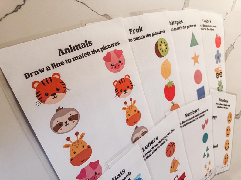 Preschool Matching Activity Pack | 8 Printable Worksheets | Classroom ...