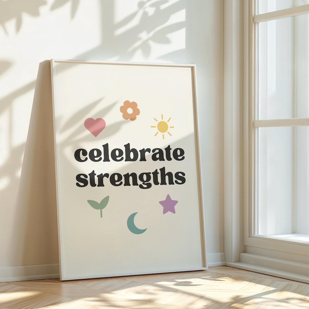 Celebrate Strengths Poster Printable | Neurodiversity-affirming Wall ...