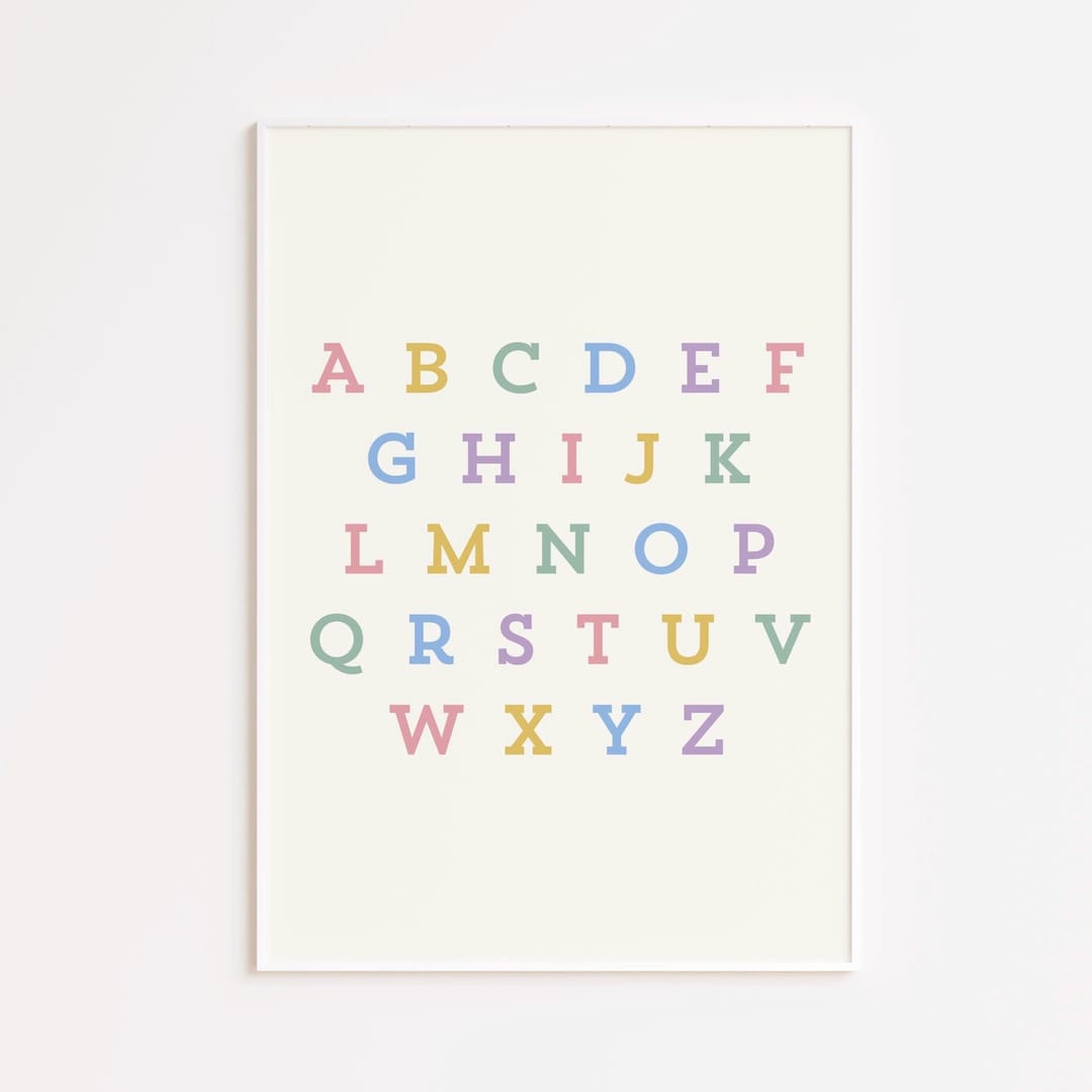 Alphabet Poster Printable | Blocky Edition | Kids Room & Classroom Wall ...