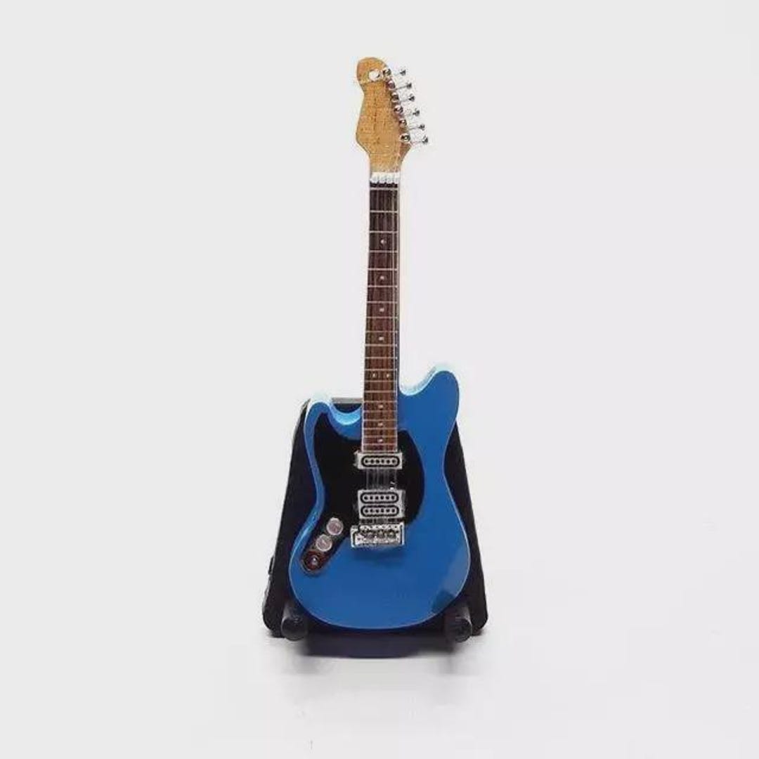 Miniature Guitar Kurt Cobain Nir Vana Blue Scale 1:12 | Replica Mini ...
