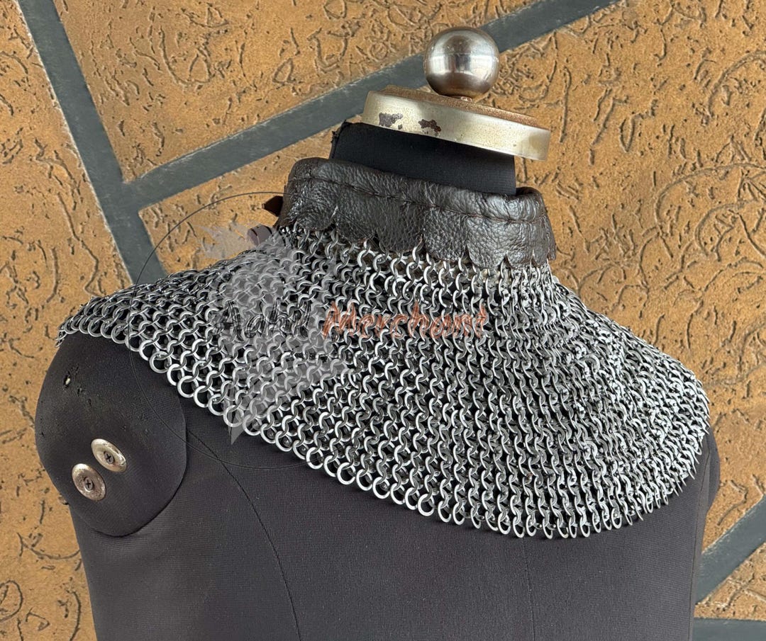 Chainmail Neck Mantle – Bishop Style Padded Medieval Collar - Etsy