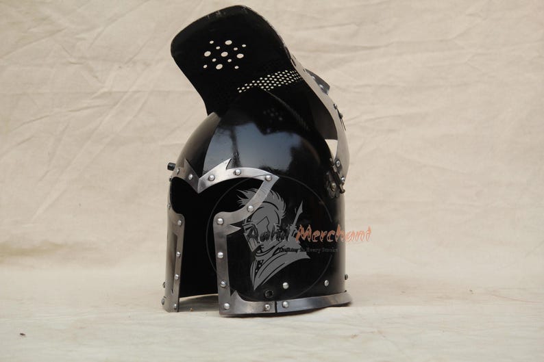 Functional 18G Mild Steel Barbuta Helmet – Medieval Knight Armor for ...