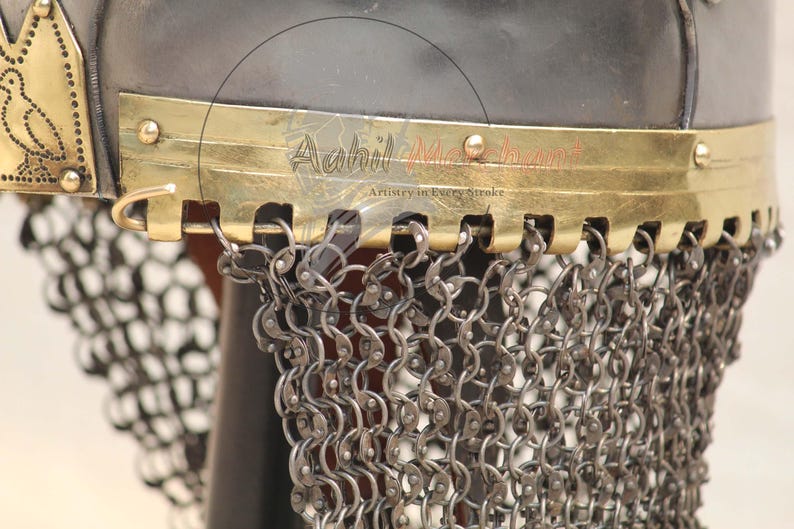 Norse Viking Birka Helmet – Handmade Mild Steel Armor With Chainmail - Etsy