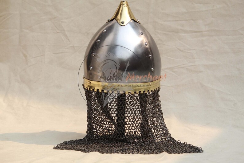 Norse Viking Birka Helmet – Handmade Mild Steel Armor With Chainmail - Etsy