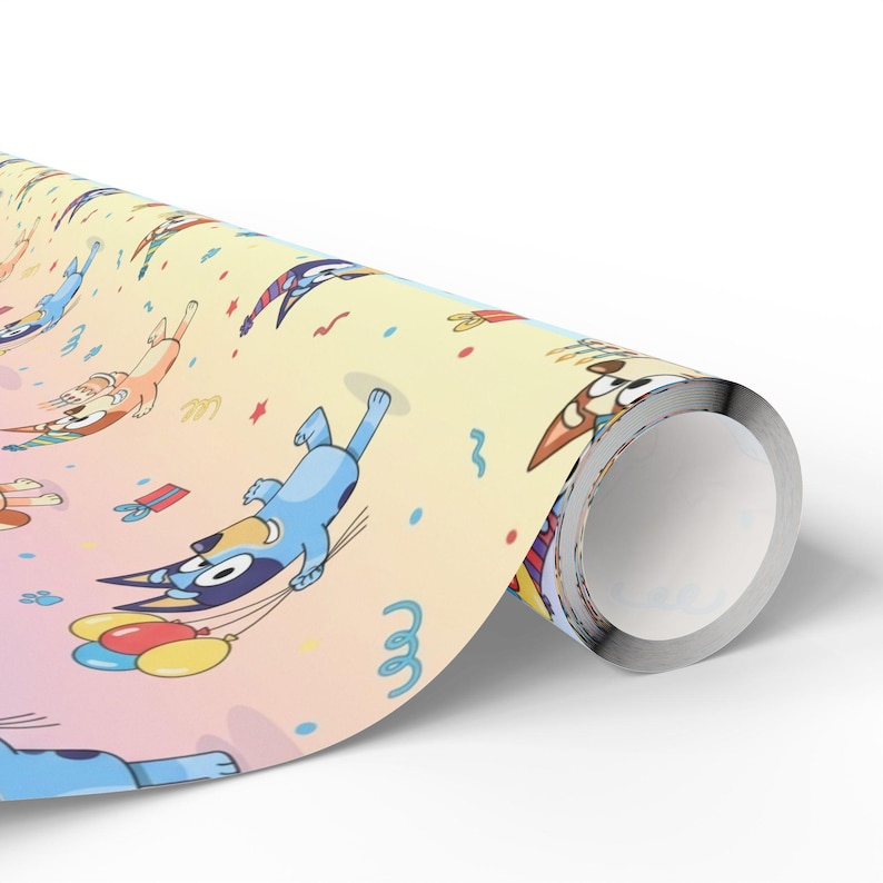 Bluey Birthday Wrapping Paper: Party Theme Gift Wrap - Etsy