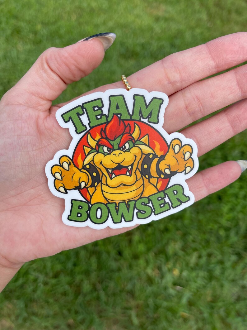 Team Bowser Sticker Mario Kart Vinyl Decal Super Nintendo World ...