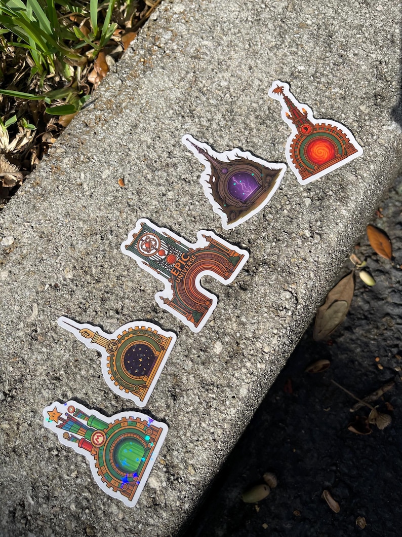 Epic Universe Portals Sticker Pack, Universal Epic Universe Decal ...