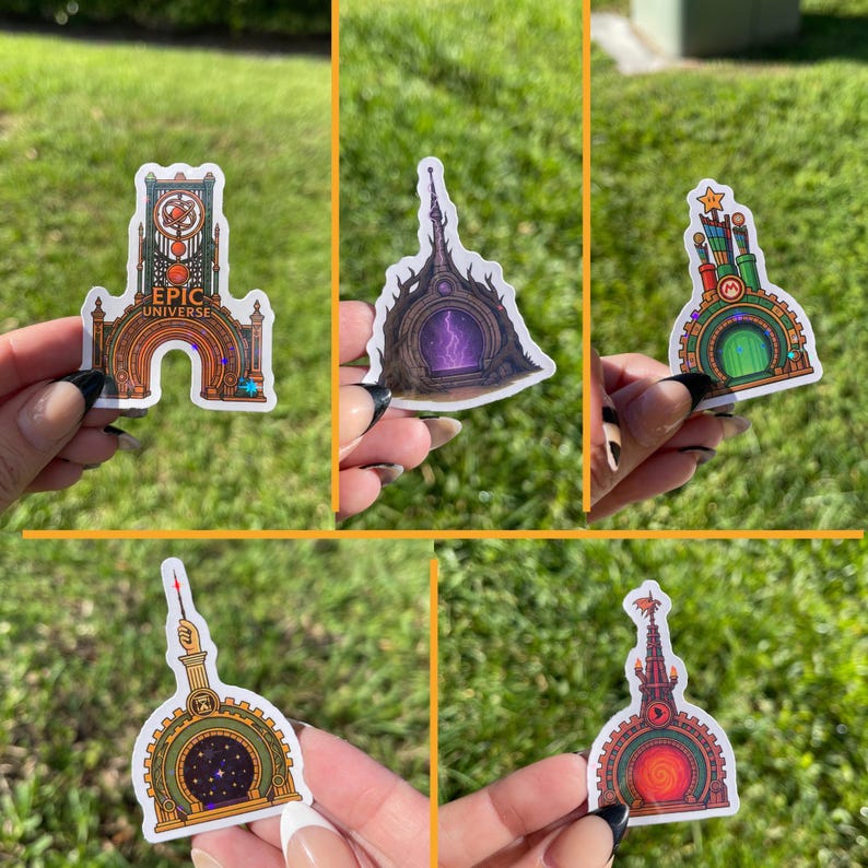 Epic Universe Portals Sticker Pack, Universal Epic Universe Decal ...