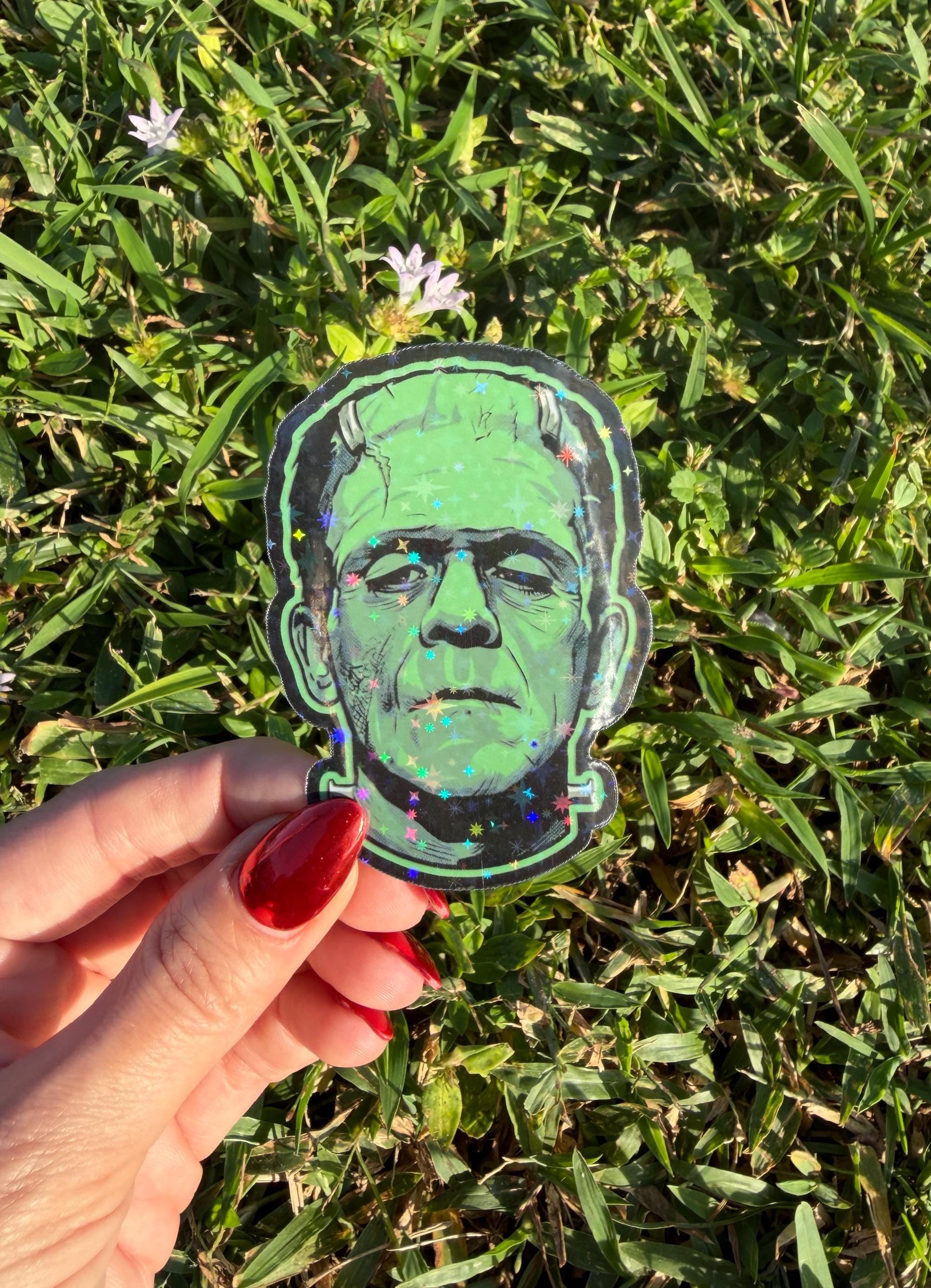 Frankenstein Sticker Classic Monsters, Retro Holographic Vinyl Goth ...