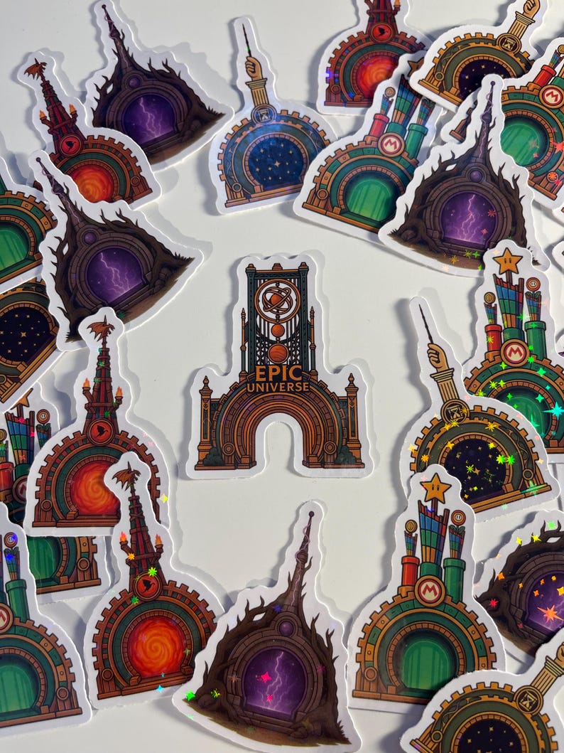 Epic Universe Portals Sticker Pack, Universal Epic Universe Decal ...