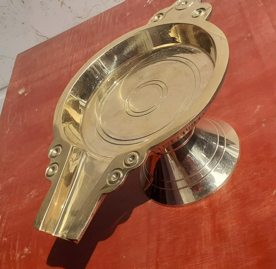 Brass Abhishek Patra Tray Stand for Shivling & God Idols | Traditional ...