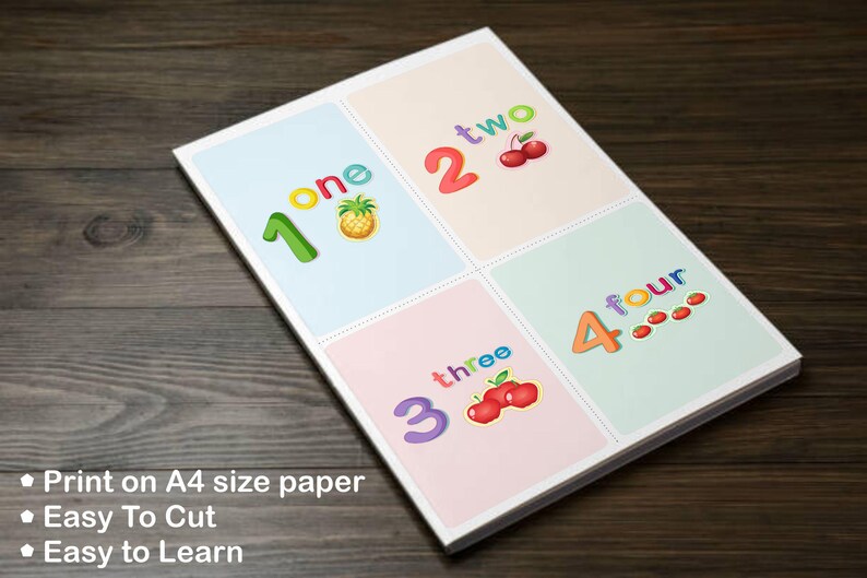 Ordinal Numbers Flashcards 1-10: Montessori Educational Printable (PDF ...
