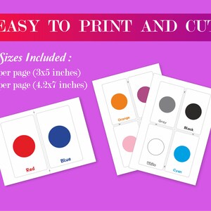 Printable Color Flashcards: Montessori Educational Cards (instant ...