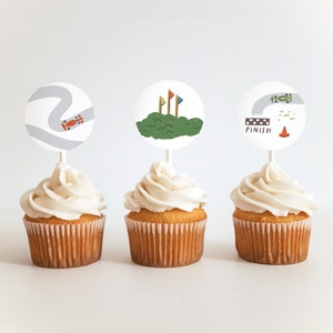 Formula 1 Racing Birthday Cupcake Toppers, Race Car Boy Birthday ...