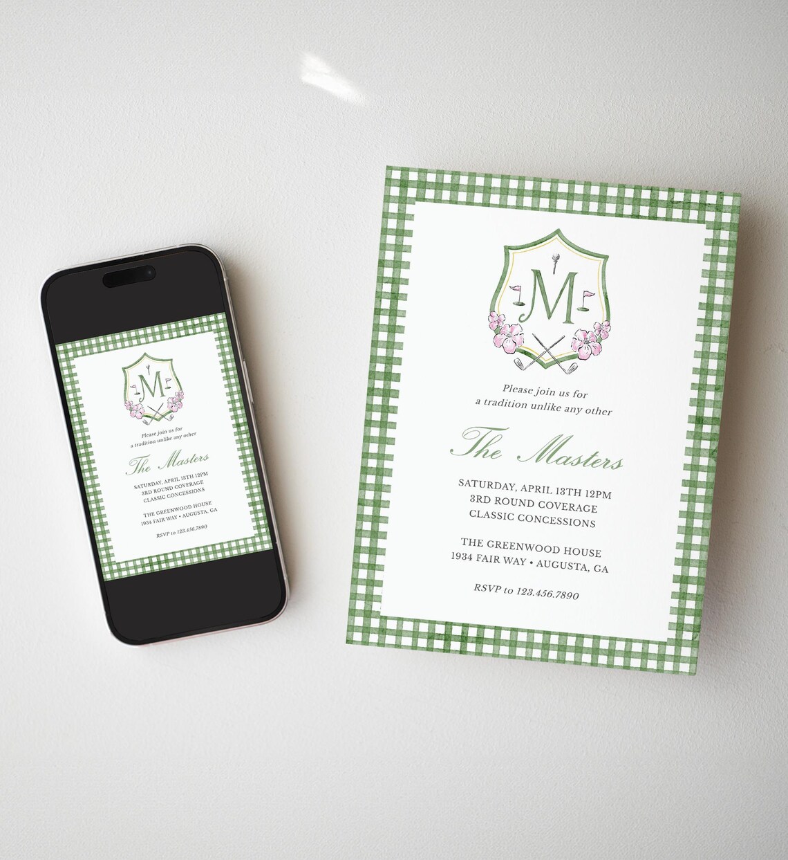 Masters Viewing Party Invitation, Golf Watch Party Invite, Editable ...