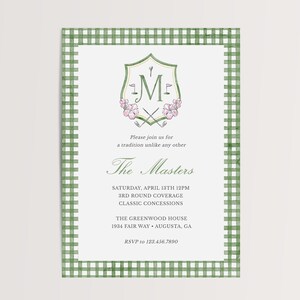 Masters Viewing Party Invitation, Golf Watch Party Invite, Editable ...