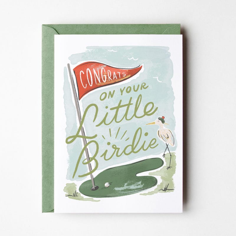 New Baby Golf Card - Etsy UK