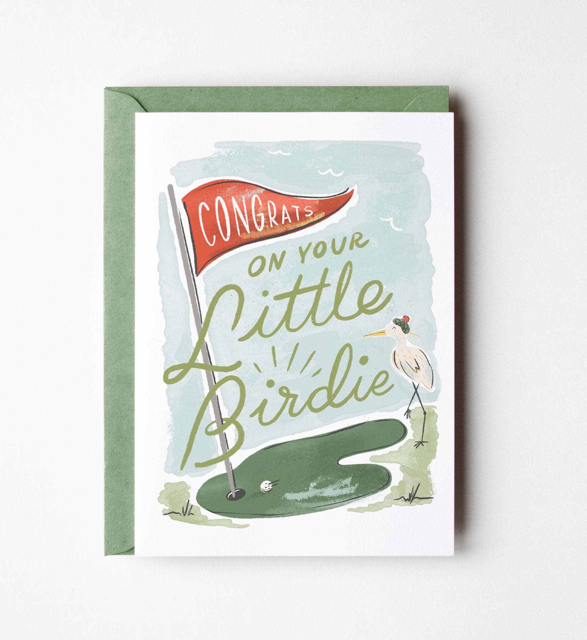 Golf New Baby Printable Card, Boy Baby Shower Card, Congrats on Your ...