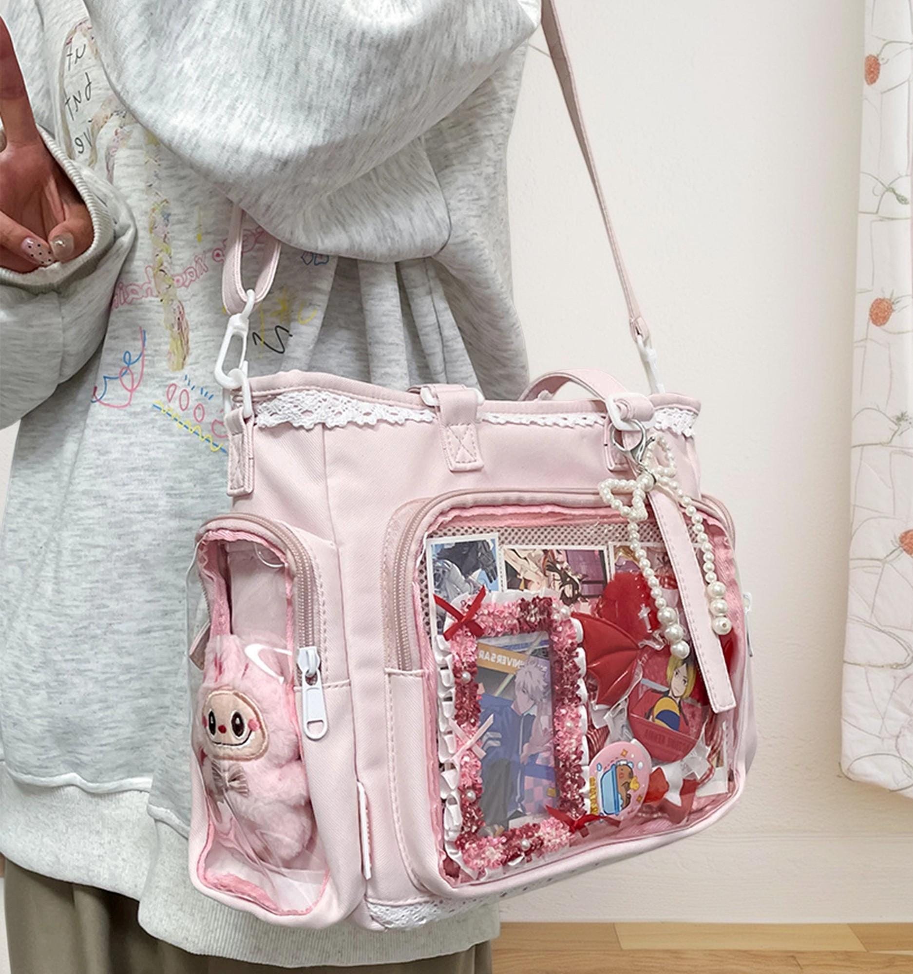 Kawaii Itabag Cosplay, Personalized Name Ba, Ribbon Pink Ita Bag With ...