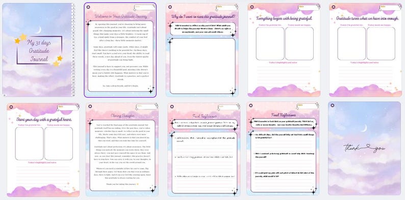 31-day Gratitude Journal | Printable Daily Wellness & Self-care PDF ...