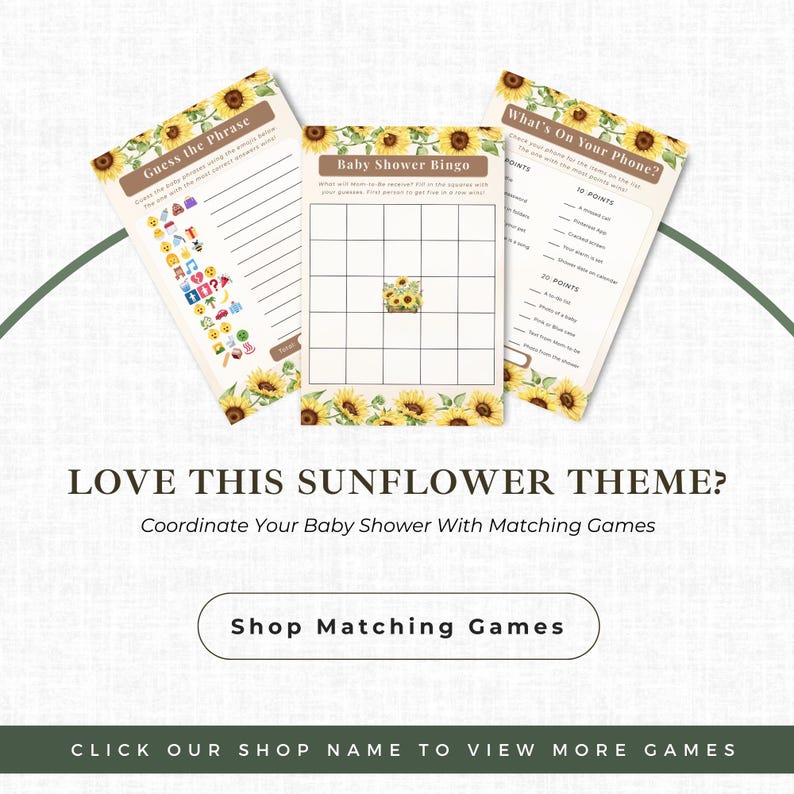 Sunflower Baby Shower Game, Word Scramble Printable, Digital Download ...