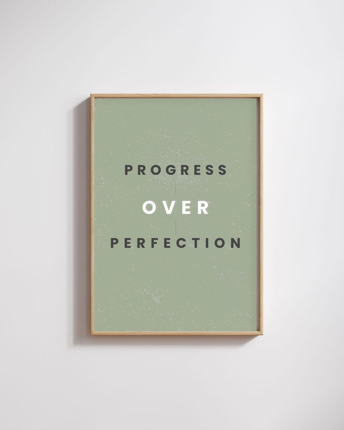 Progress Over Perfection – Printable Wall Art, Minimalist Quote Print ...