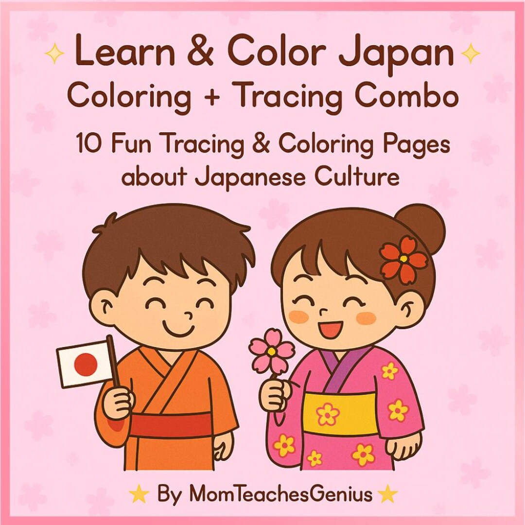 Japan Coloring Pages | Culture Tracing Printable (instant Download) - Etsy