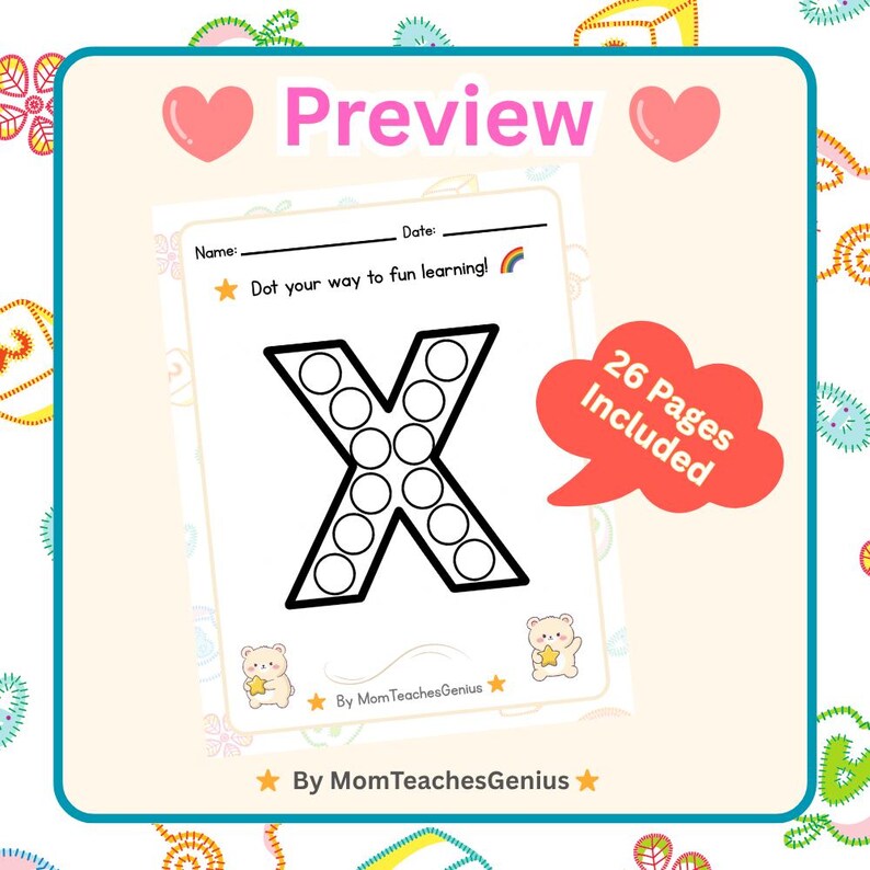 Dot Marker Alphabet Worksheets A–Z | Preschool Fine Motor | ABC ...