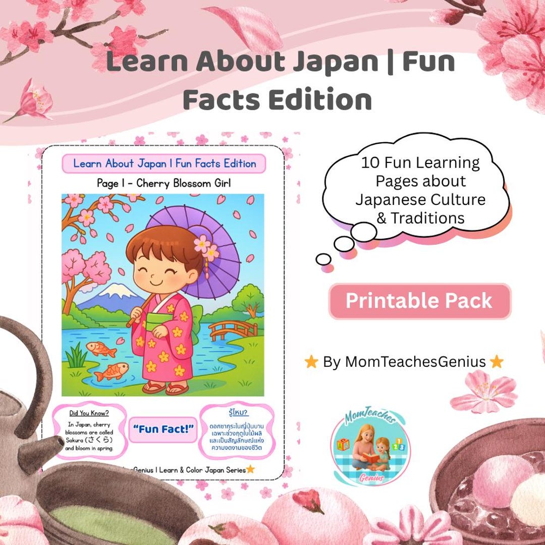 Learn About Japan Fun Facts for Kids – Japanese Culture Printable Pack ...