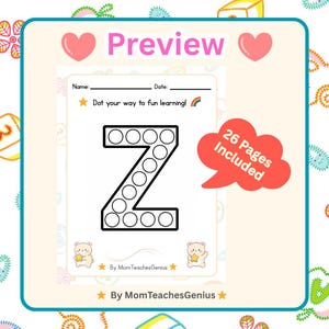 Dot Marker Alphabet Worksheets A–Z | Preschool Fine Motor | ABC ...