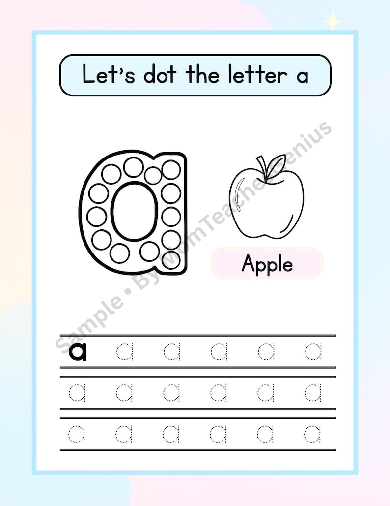 Dot Marker Alphabet Worksheets: Preschool & Kindergarten (printable PDF ...