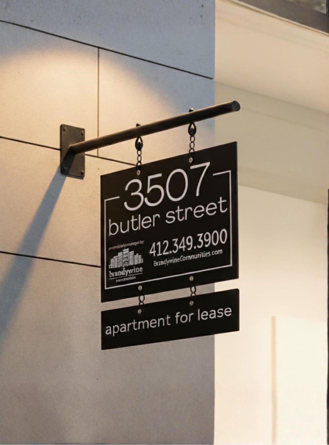 Hanging Storefront Sign | Custom Blade Signage | Exterior Metal Logo ...