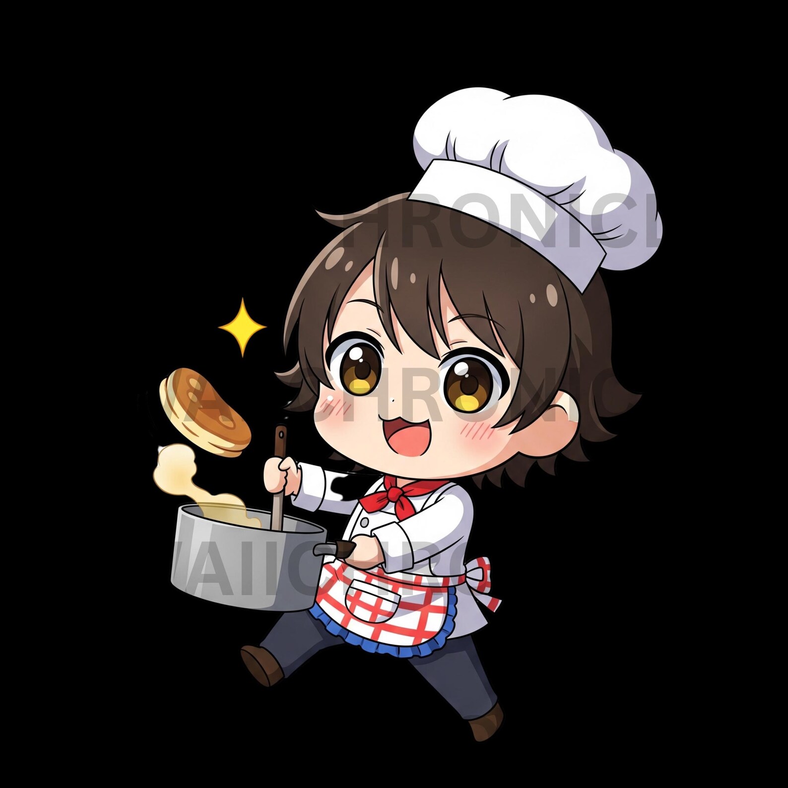 Kawaii Chef Clipart: Chibi Anime Boy, Pancake Art (PNG Digital Download ...